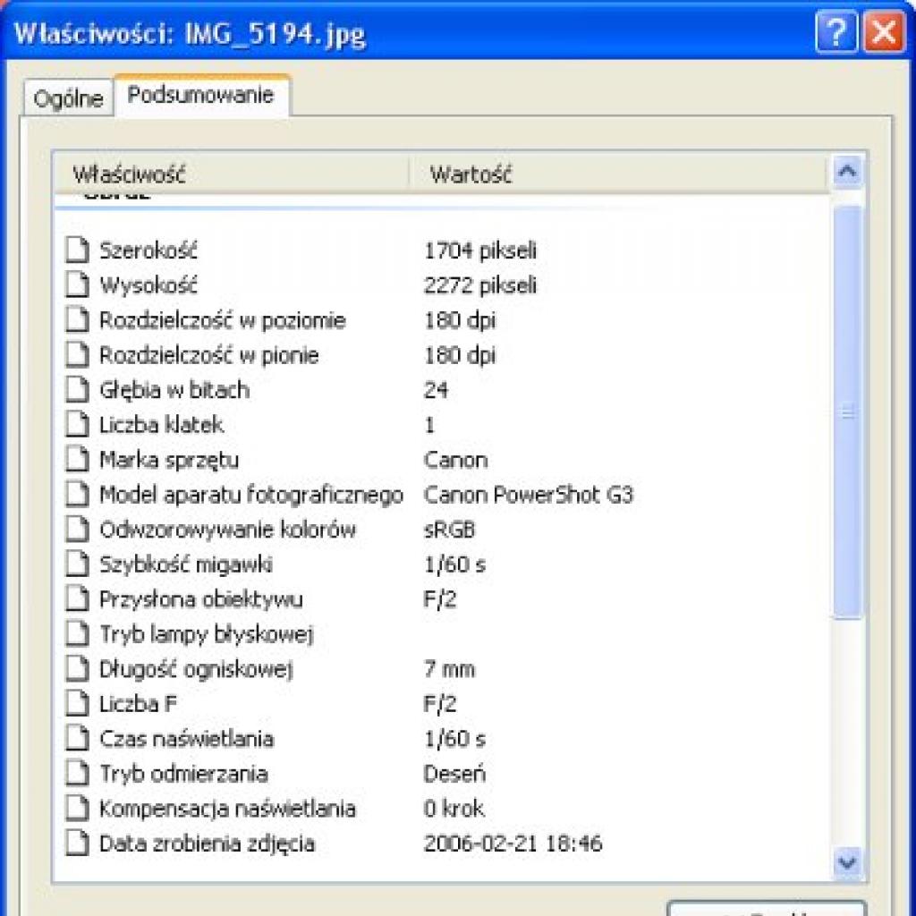 EXIF - zobacz wszystkie informacje o zdjęciu zapisane przez aparat ... EXIF - zobacz wszystkie informacje o zdjęciu zapisane przez aparat ...