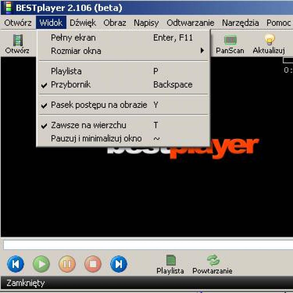 Ustawienie odtwarzacza BestPlayer „zawsze na wierzchu” - Porady Komputerowe
