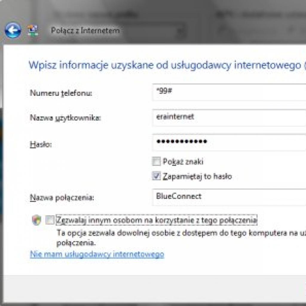 Blueconnect w Windows Vista - Porady Komputerowe